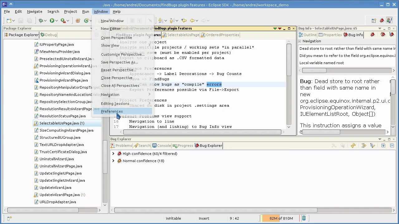Findbugs Eclipse plugin demo (tutorial)