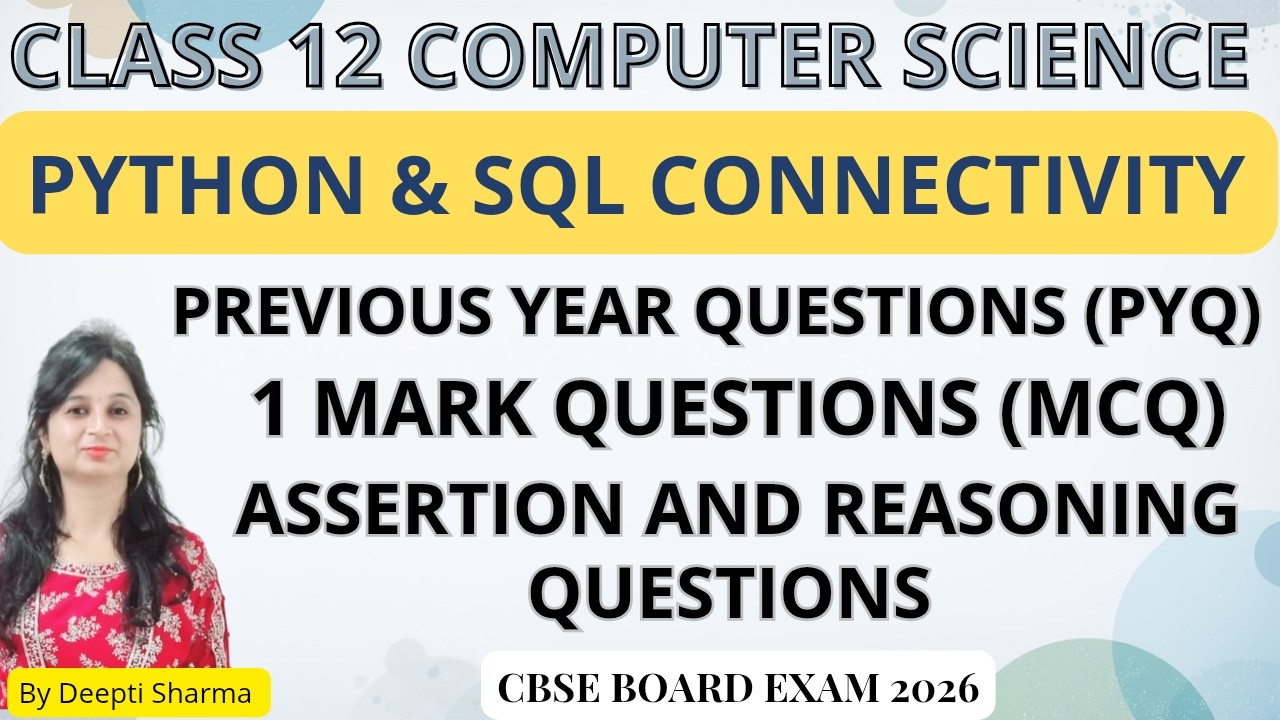 Interface of Python with an SQL Database Class 12 Important Questions | Python SQL Connectivity PYQ