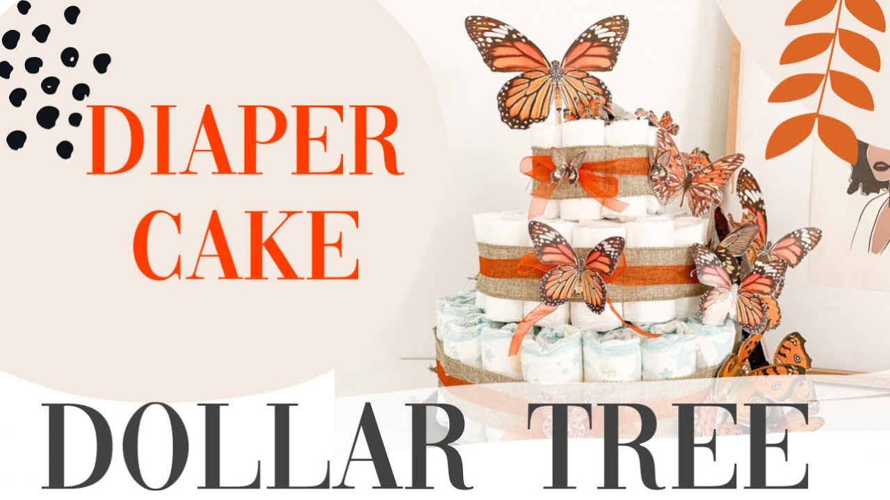 High End Dollar Tree Diaper Cake Collab