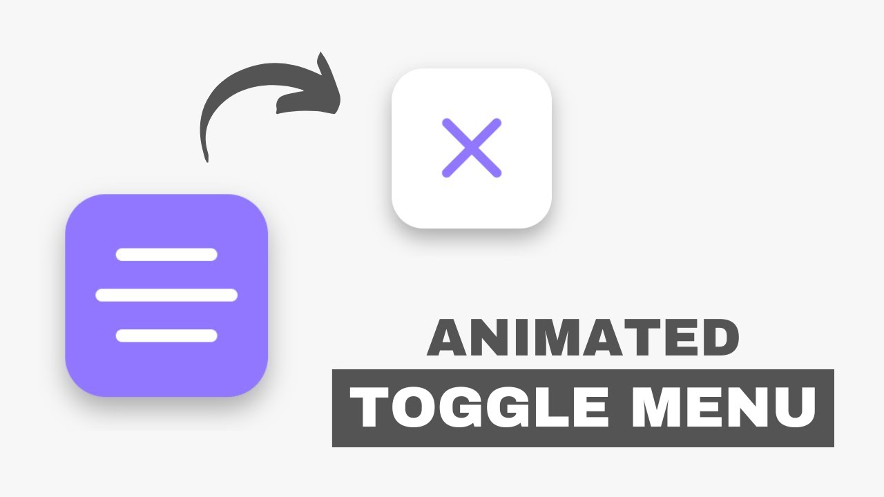 Animated Toggle Menu Button using HTML CSS & JavaScript | How to Create Hamburger Toggle Menu