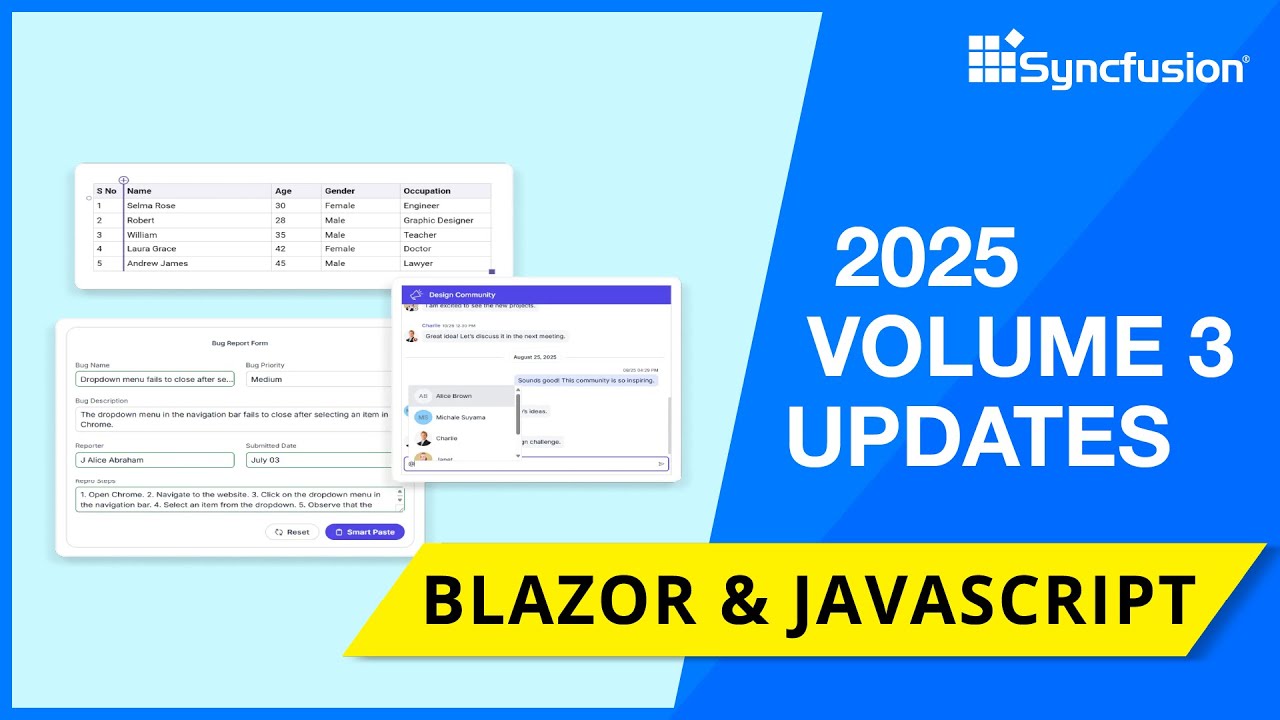 Syncfusion Blazor and EJ2 Updates—2025 Volume 3