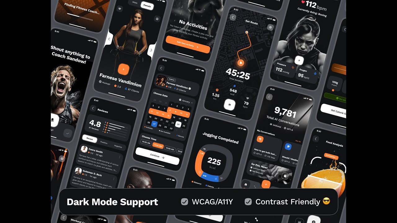 AI Fitness App UI KIt (Figma File)