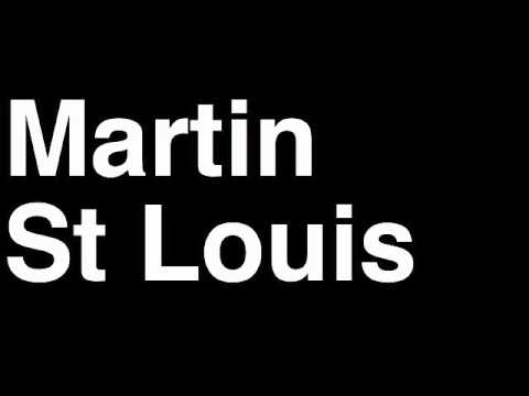 How to Pronounce Martin St Louis Tampa Bay Lightning NHL Hockey Player Runforthecube