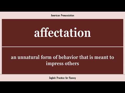 Pronunciation of the Words, affable, affair, affect, affectation, affected, with meaning