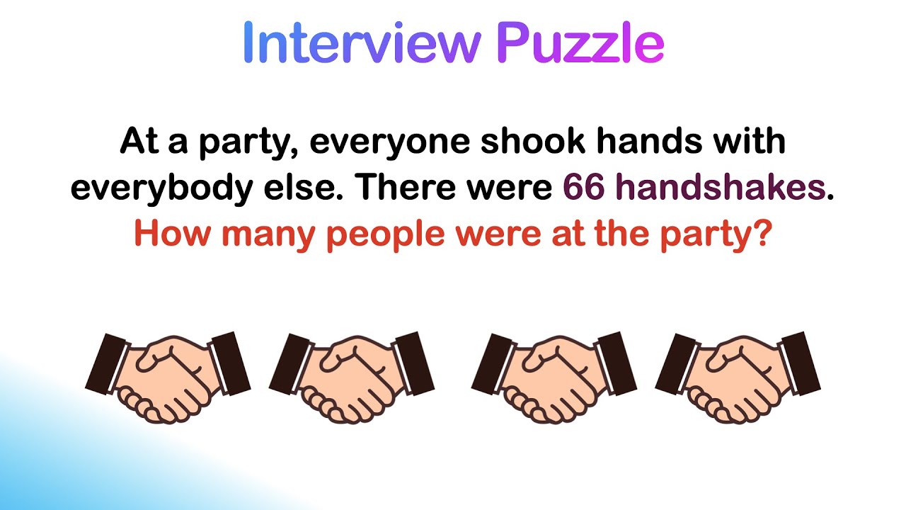 Handshake Problem || Interview Puzzle