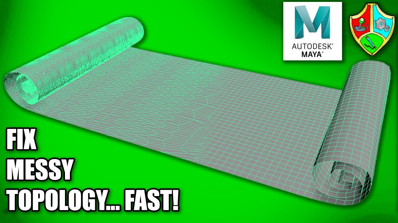 How to Fix Messy Topology FAST Using Maya 2020
