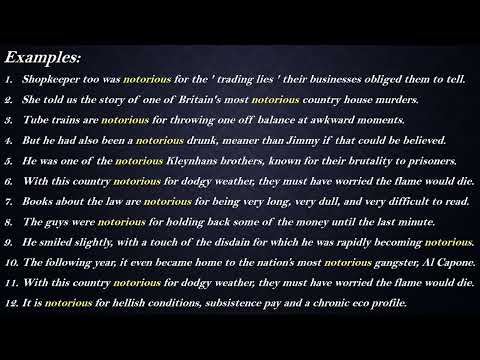 Notorious Meaning with Examples