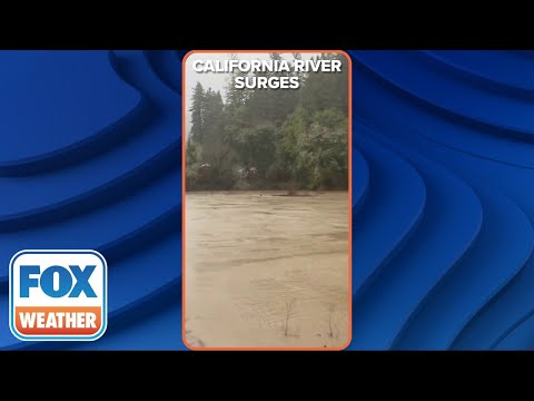Bomb Cyclone Causes California River to Surge