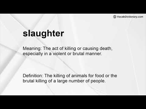slaughter Meaning