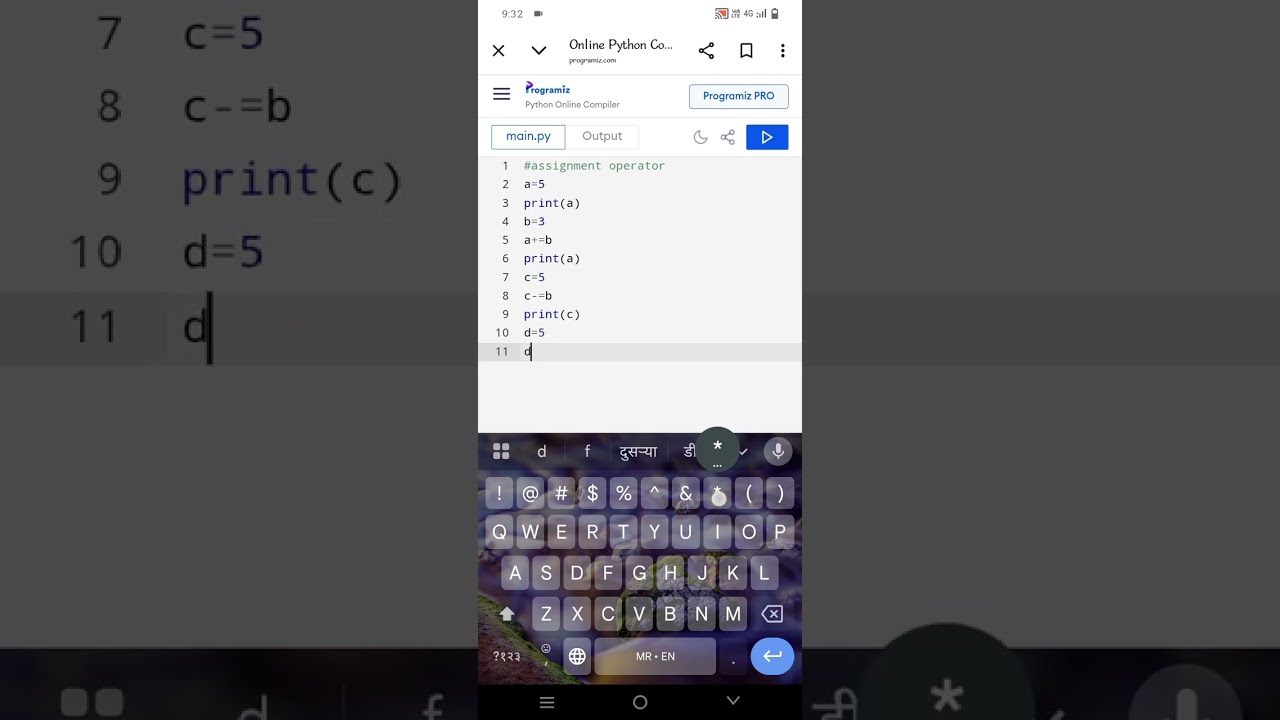 Assignment Operator in python single program #coding #python #programming #easy #code #assignment