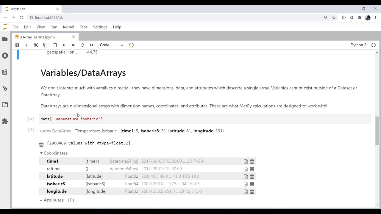 MetPy Mondays #166 - Getting Familiar with XArray