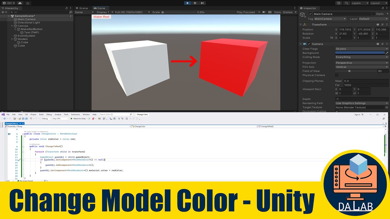 How to Change Model Color Through Script in Unity