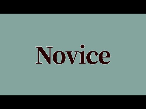 Novice Meaning and Definition