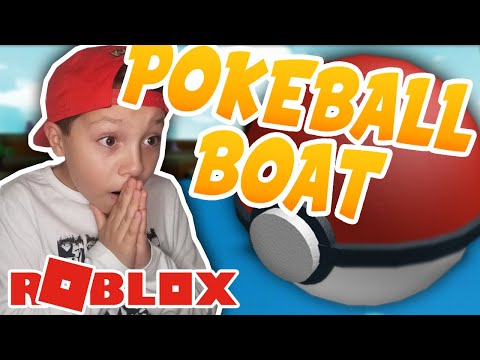 Making a BIG POKEMON BALL BOAT in Build A Boat For Treasure!