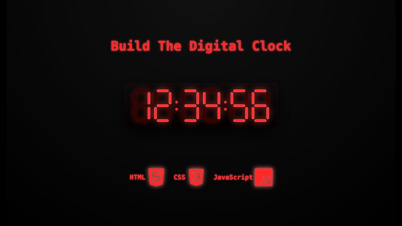 Create a Real-Time Digital Clock | HTML, CSS & JS Tutorial