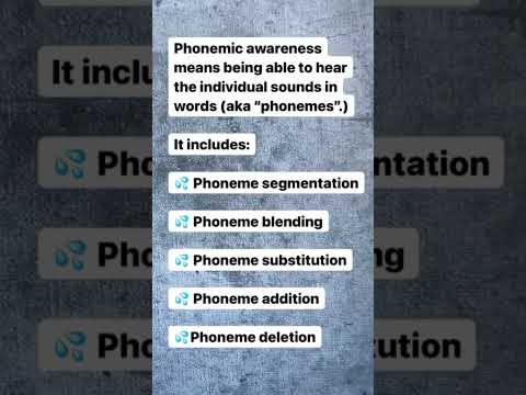 Phonological awareness is a big umbrella term that includes phonemic awareness PLUS…