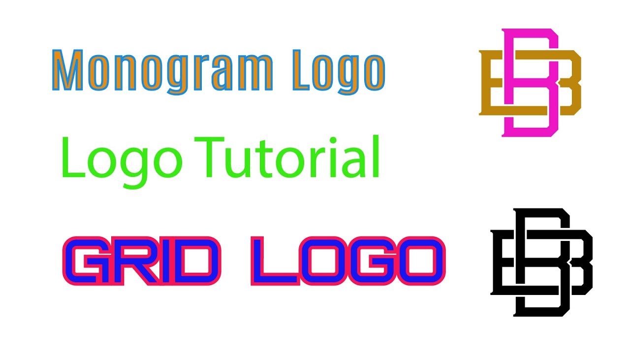 BB MONOGRAM GRIM LOGO TUTORIAL