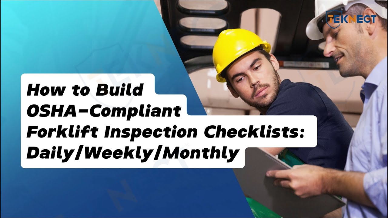 Build Forklift Inspection Checklist in 3 Steps: Daily/Weekly/Monthly (with Free Checklist) #forklift