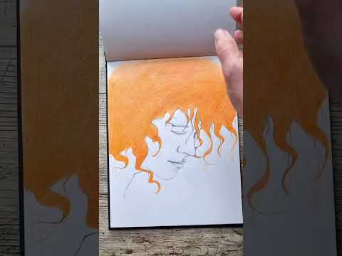 Gel Print from a Sketch #art #gelprinting