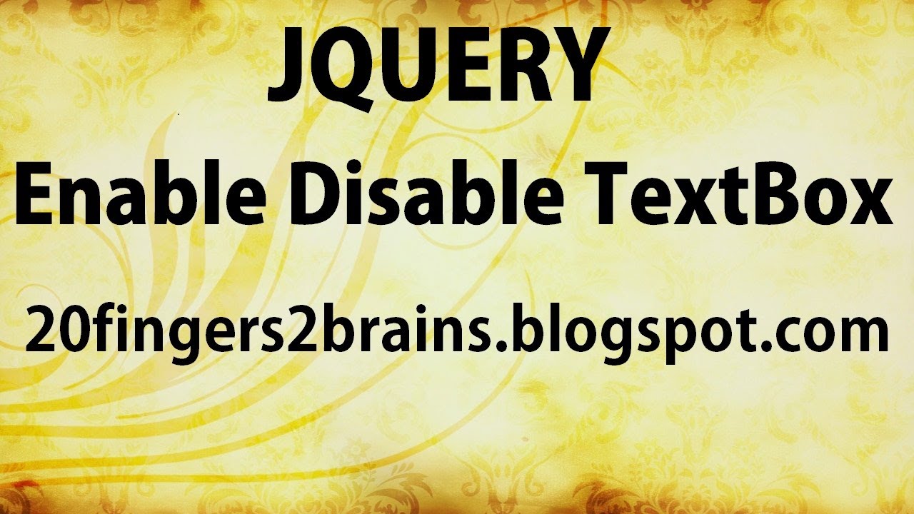 Enable disable textbox using jQuery
