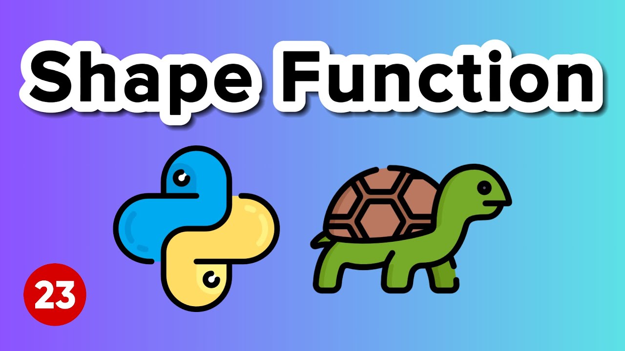 Shape Function - Python Turtle Graphics Tutorial 23