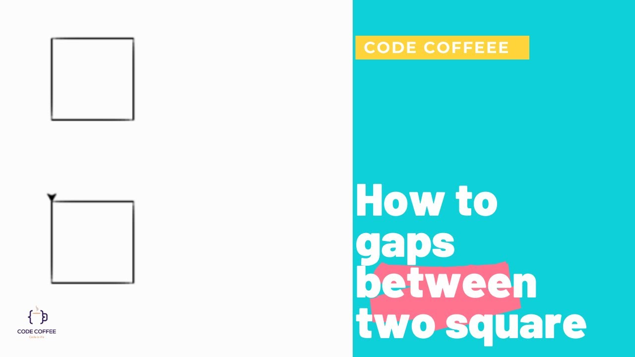 How to create gaps between to squares in Turtle | Python Tutorial | Code Coffeee