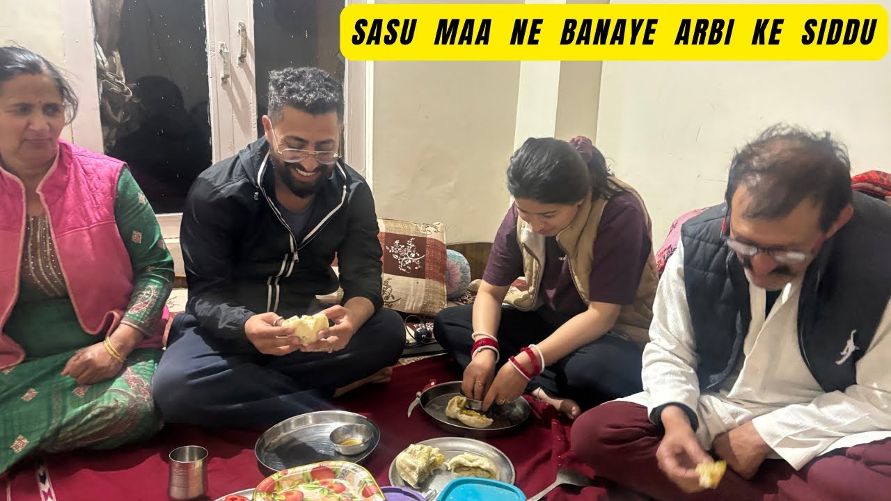 Aaj Saasu Maa Ne Banaye Arbi Ke  Siddu // Day Out With Neha Parents // Arbi Siddu Recipe By Neha
