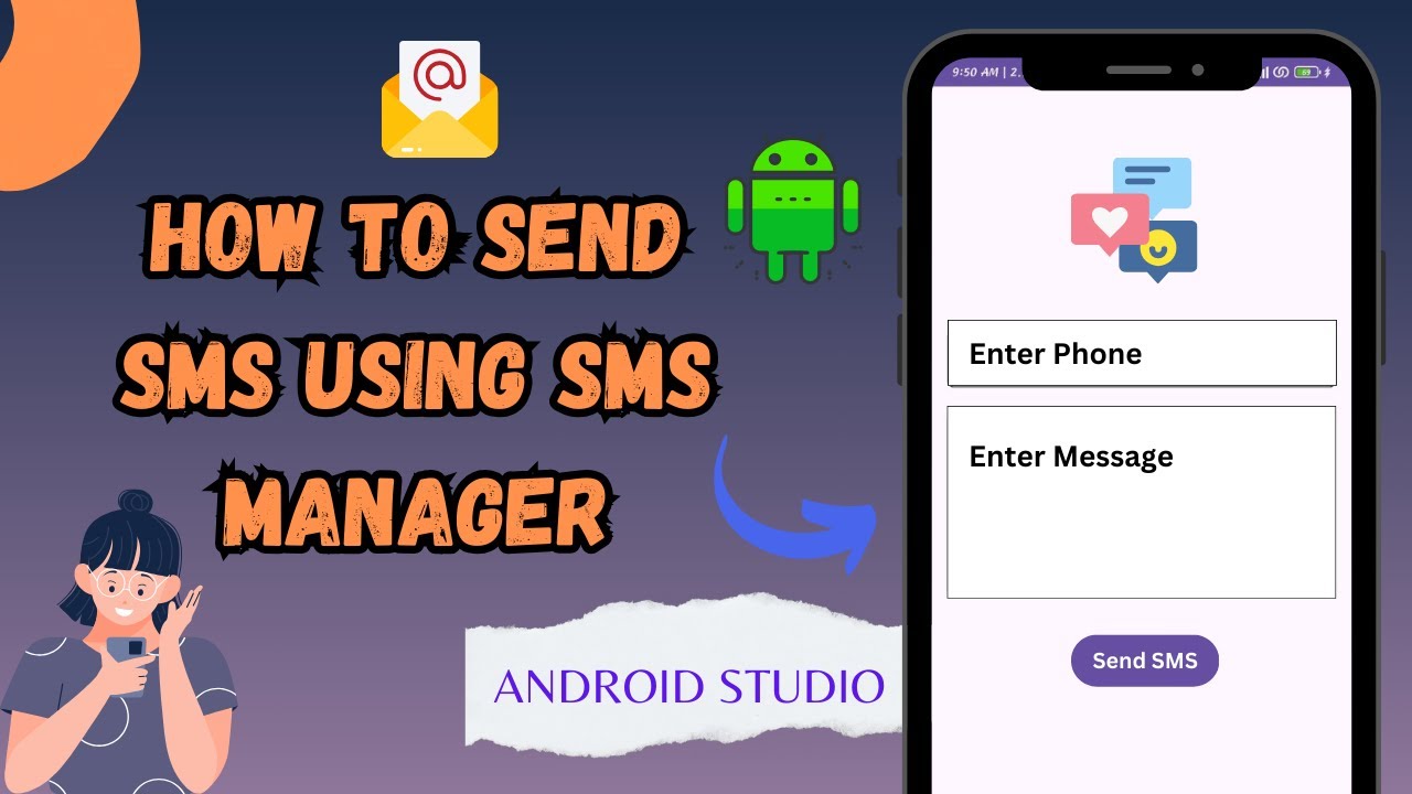 How to Send Text Message in Android Studio | SMS Sending App in Android Studio | SMS Manager
