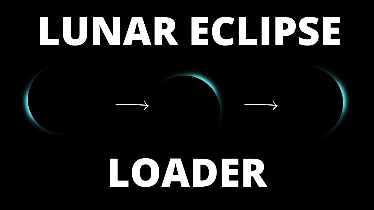 Lunar Eclipse loader using HTML and CSS only