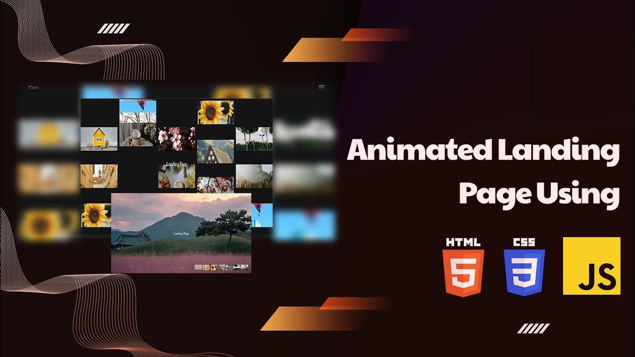 Landing page animation using HTML CSS and javascript (GSAP)