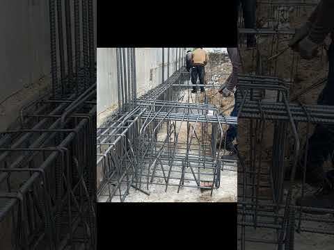 rudimentary iron beam foundation structure | house construction classic #construction , #building,