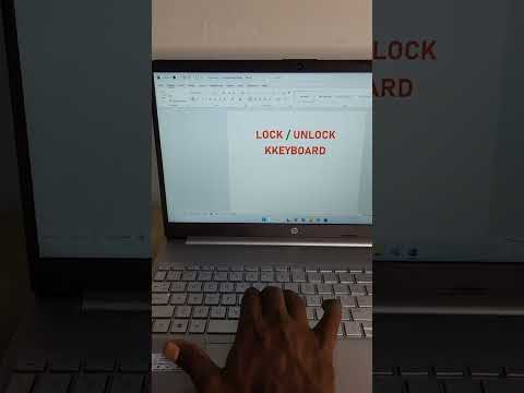 Laptop keyboard Lock and Unlock How to lock Laptop keyboard