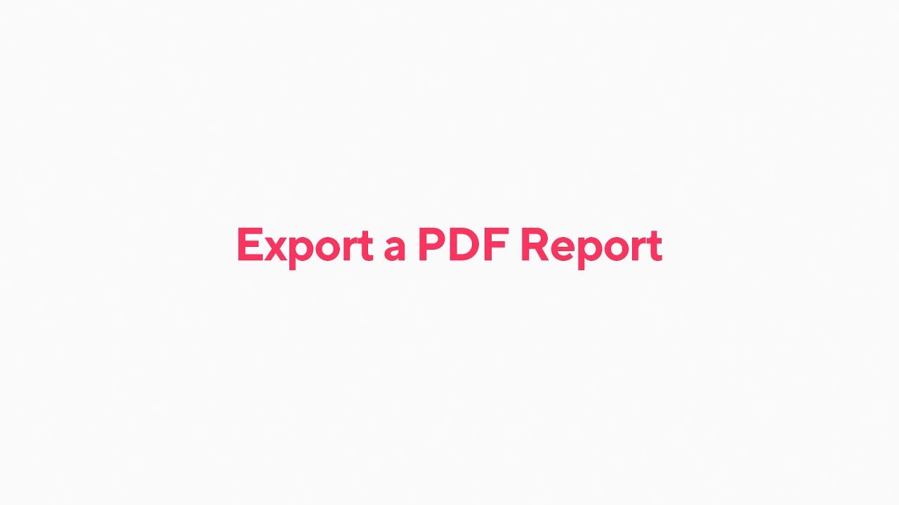 Moki - Export a PDF Report