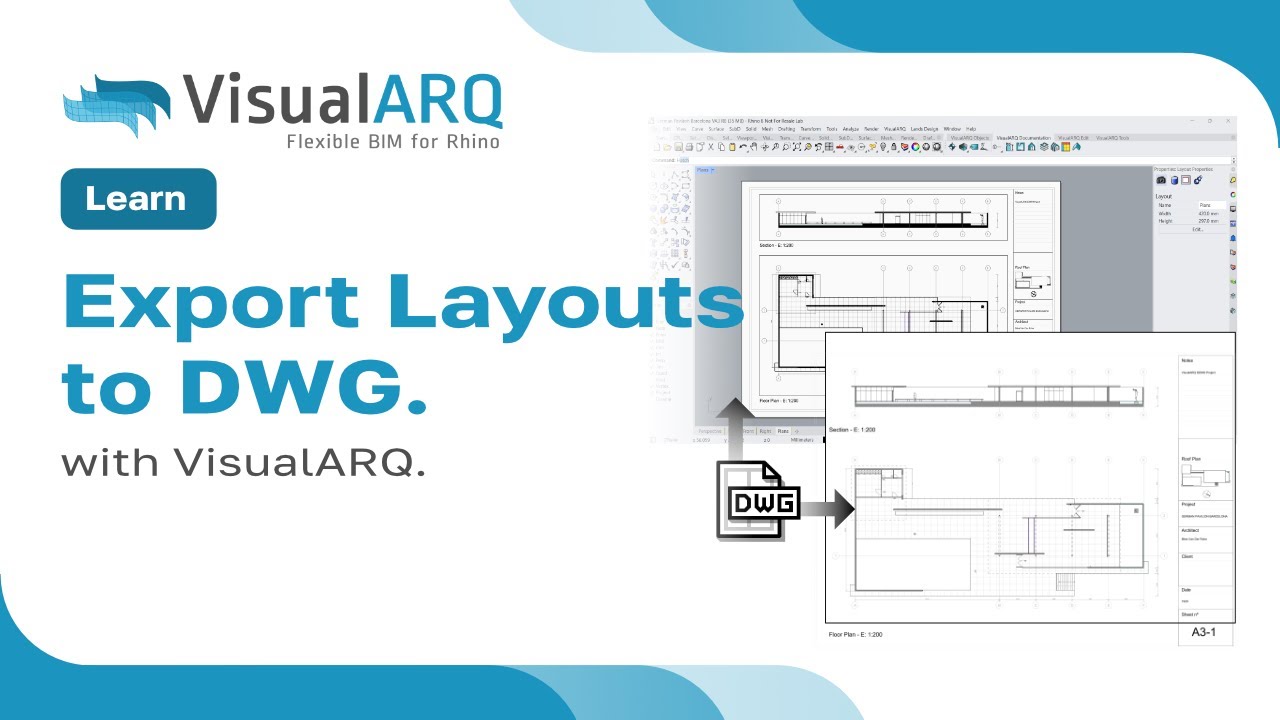 Export Layouts To DWG in Rhino with VisualARQ