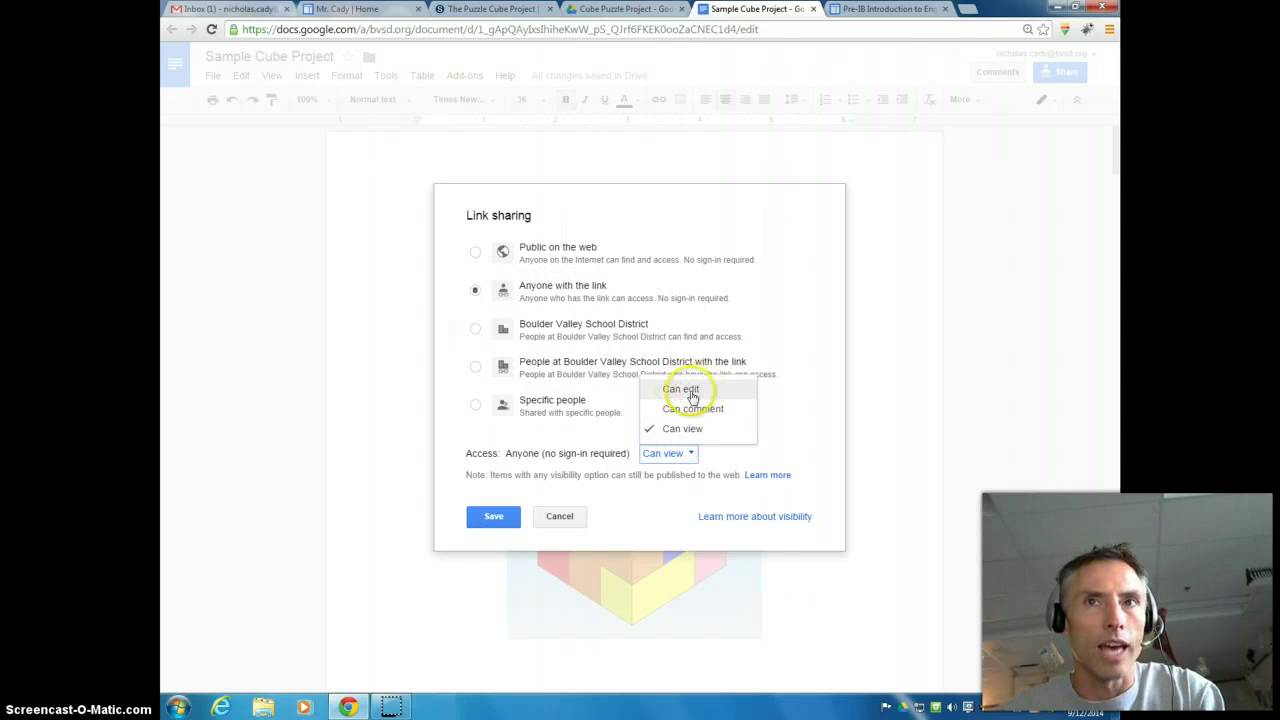 Cube Project - Assembly & Link to Google Doc