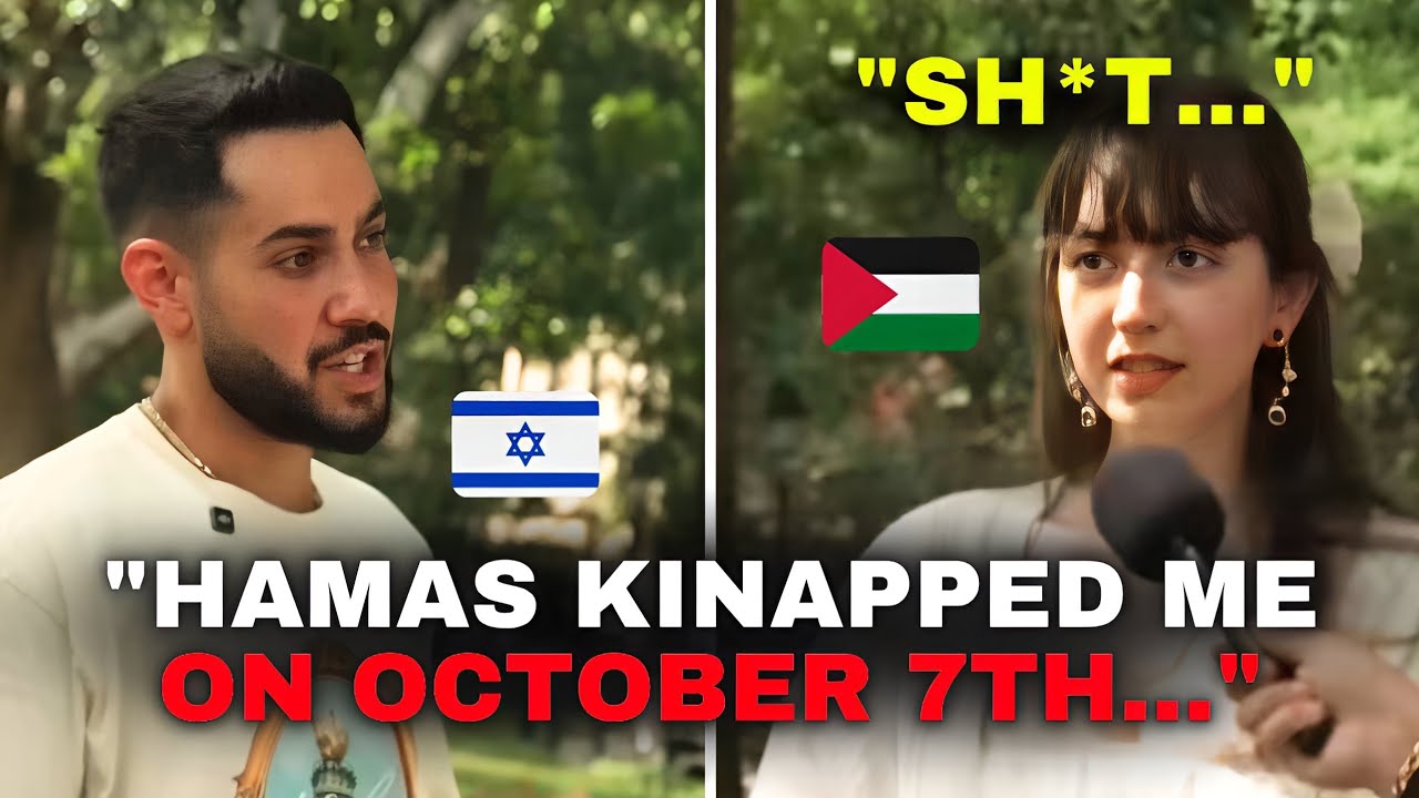 Pro Palestinian Woman TRIGGERED When Israeli Hostage Said This To Her Face!