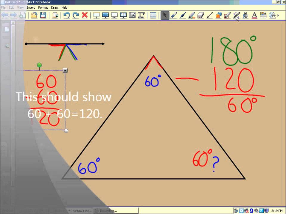 Video Walkthrough:  Triangles - Finding the Missing Angle