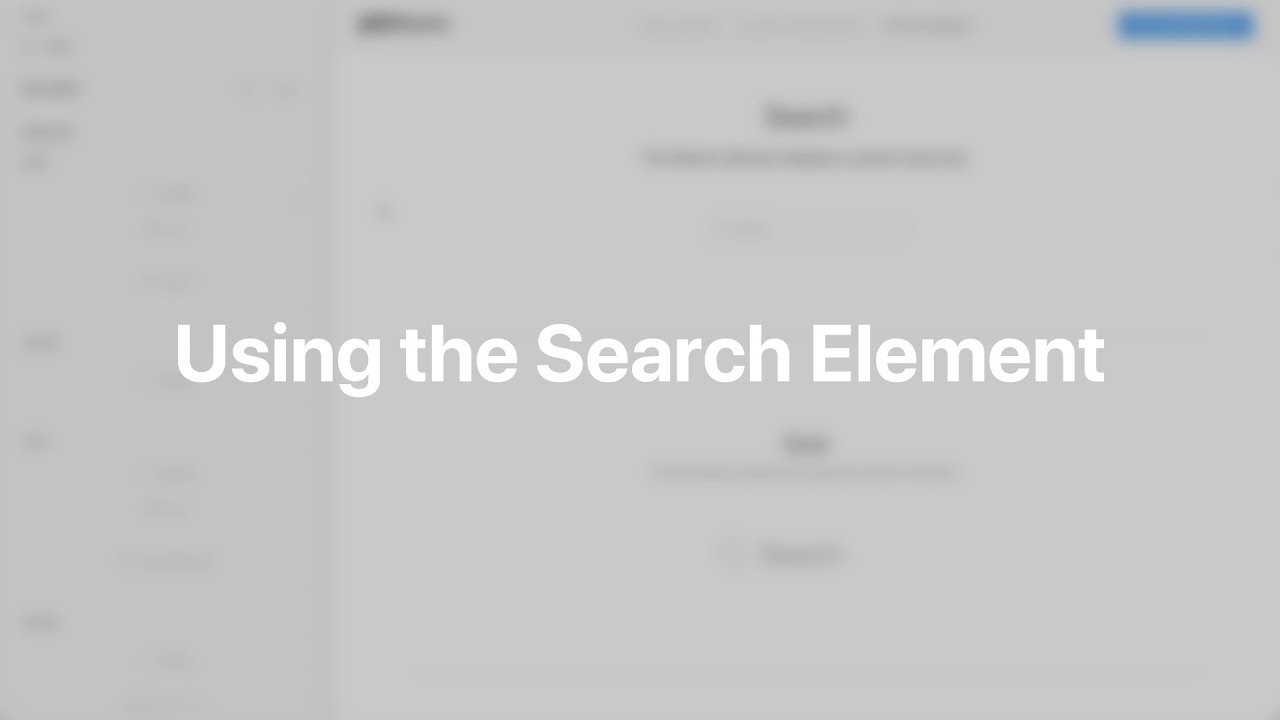 Using the Search Element | YOOtheme Documentation