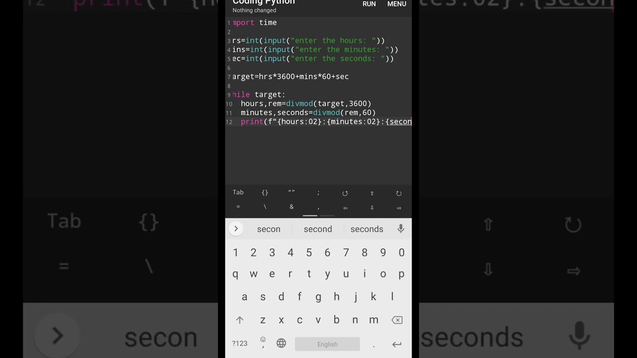 Python program to create a countdown timer #shorts