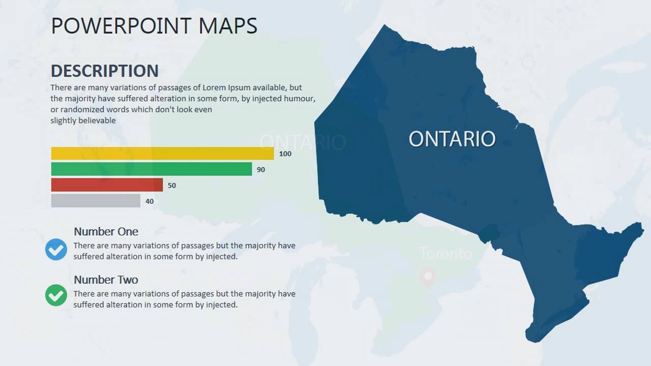 Map of Ontario Canada: Ontario PowerPoint maps for presentation