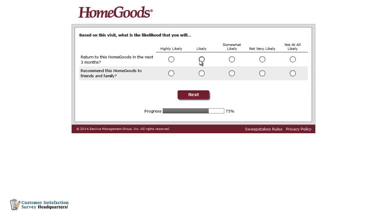 How to Participate in the www.HomeGoodsfeedback.com Web Survey