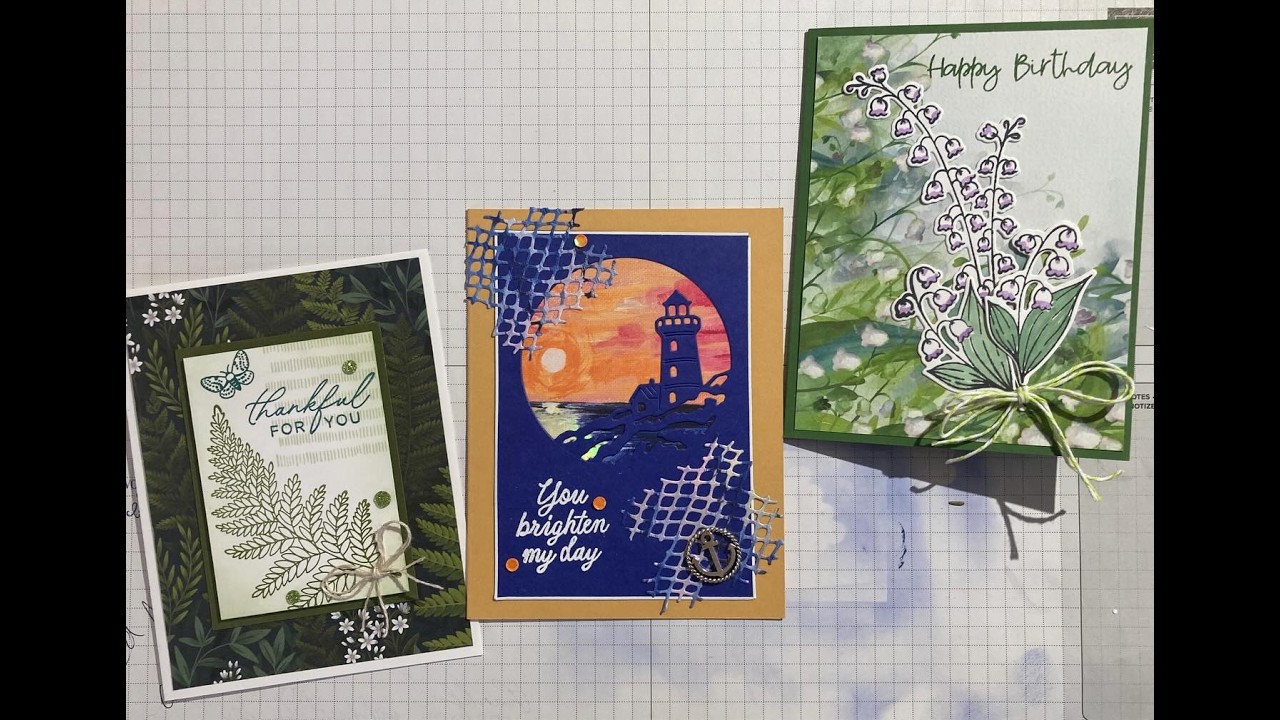 Three cards using Stampin Up's new products