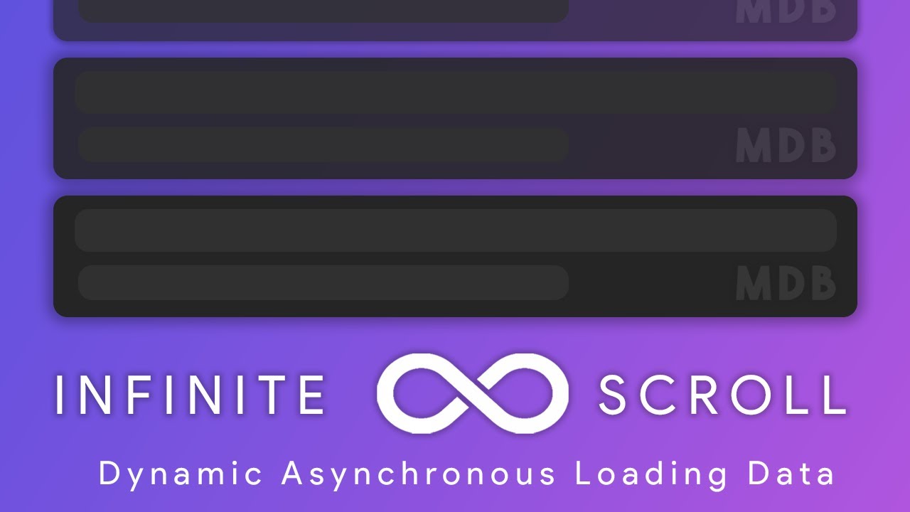 Infinite Scroll with Facebook Newsfeed | Dynamic Asynchronous Loading Data