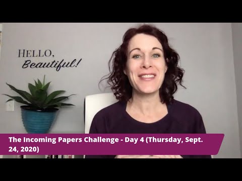Day 4 - Use It! 5 Day Incoming Papers Challenge (Thursday, Sept 24, 2020)