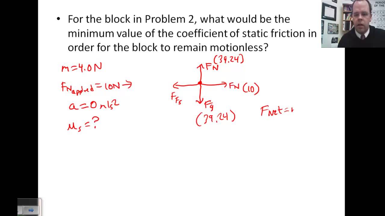 Friction Example Problems (Using Coefficient of Friction)