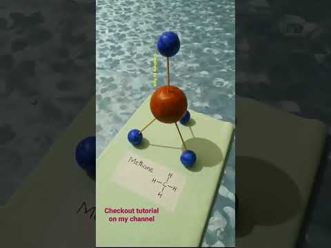 Model of Methane / 3D molrcular structure #diy #science #chemistry