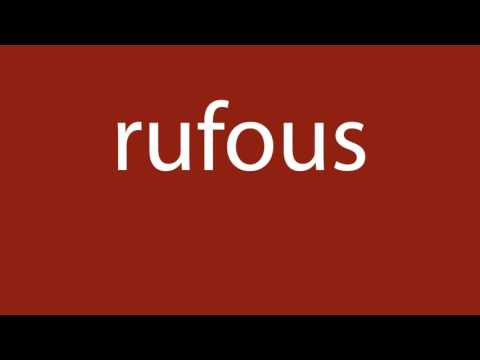 How to pronounce rufous [all colours]