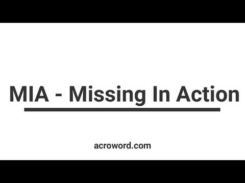 MIA - Missing In Action