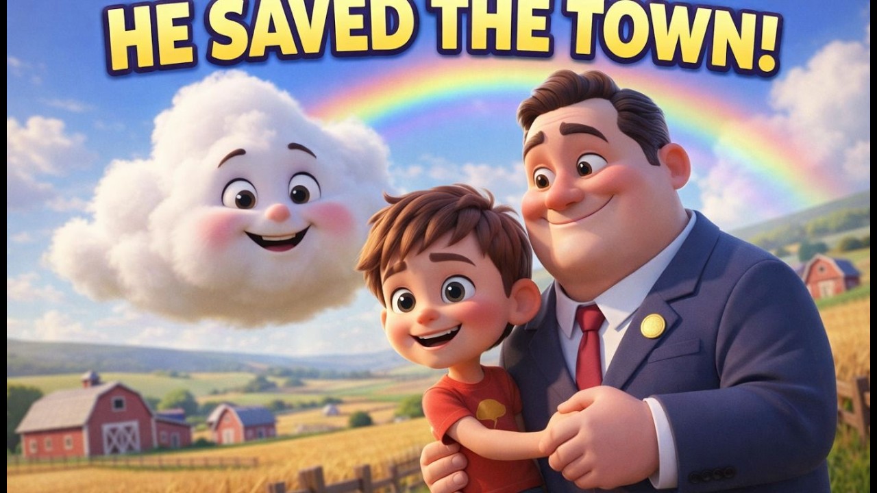 The Crying Cloud That Saved the Town ☁️ | Heartwarming Kids Story About Kindness