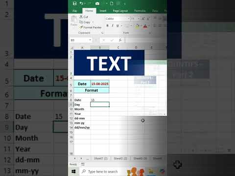 Excel TEXT Function with different Date Formats